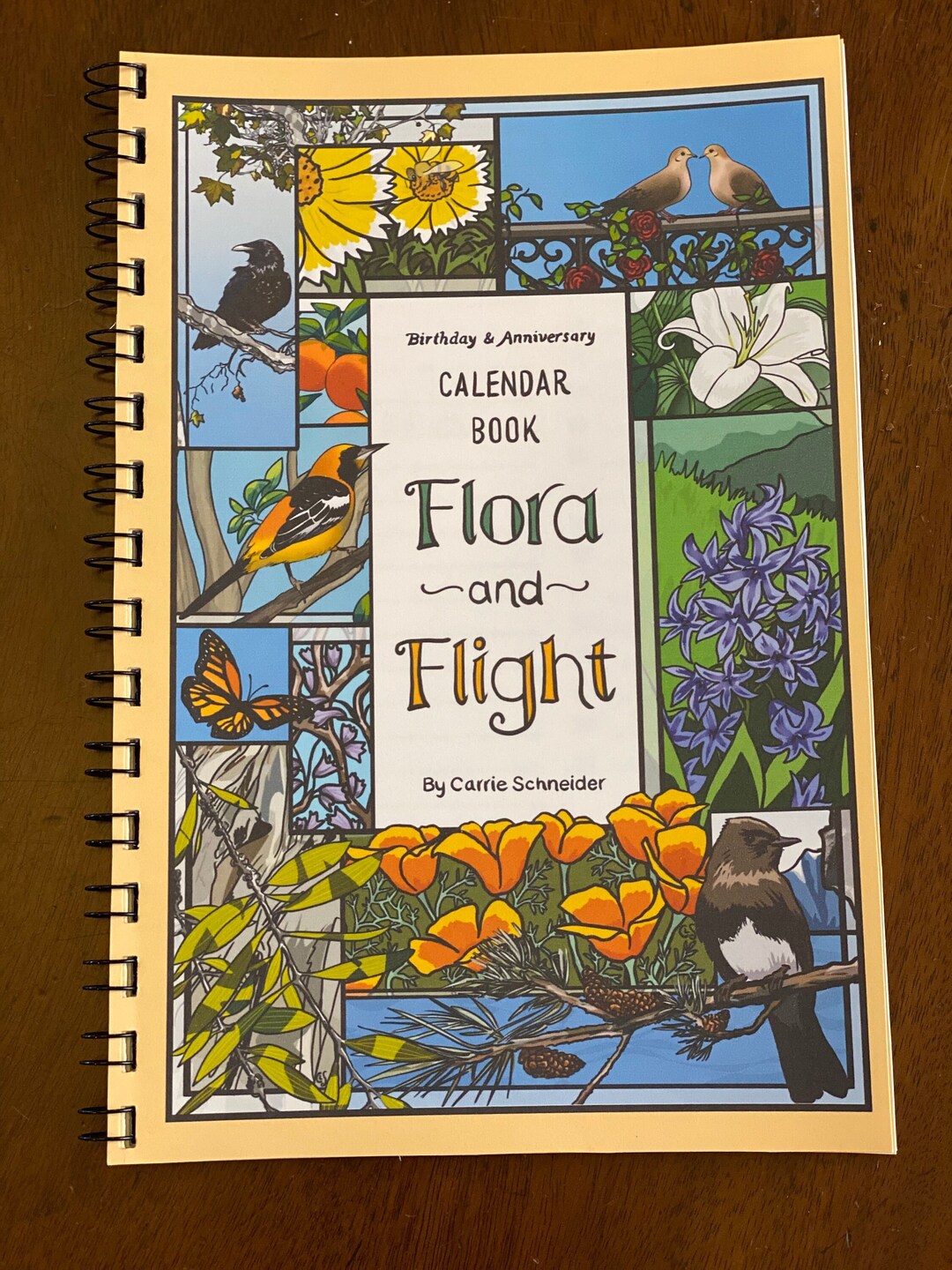 Flora+flight Perpetual Calendar, Birthday Calendar,calendar Book,botanical,birds,flowers,trees ...