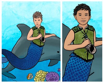 Mermaid and Merboy - Etsy