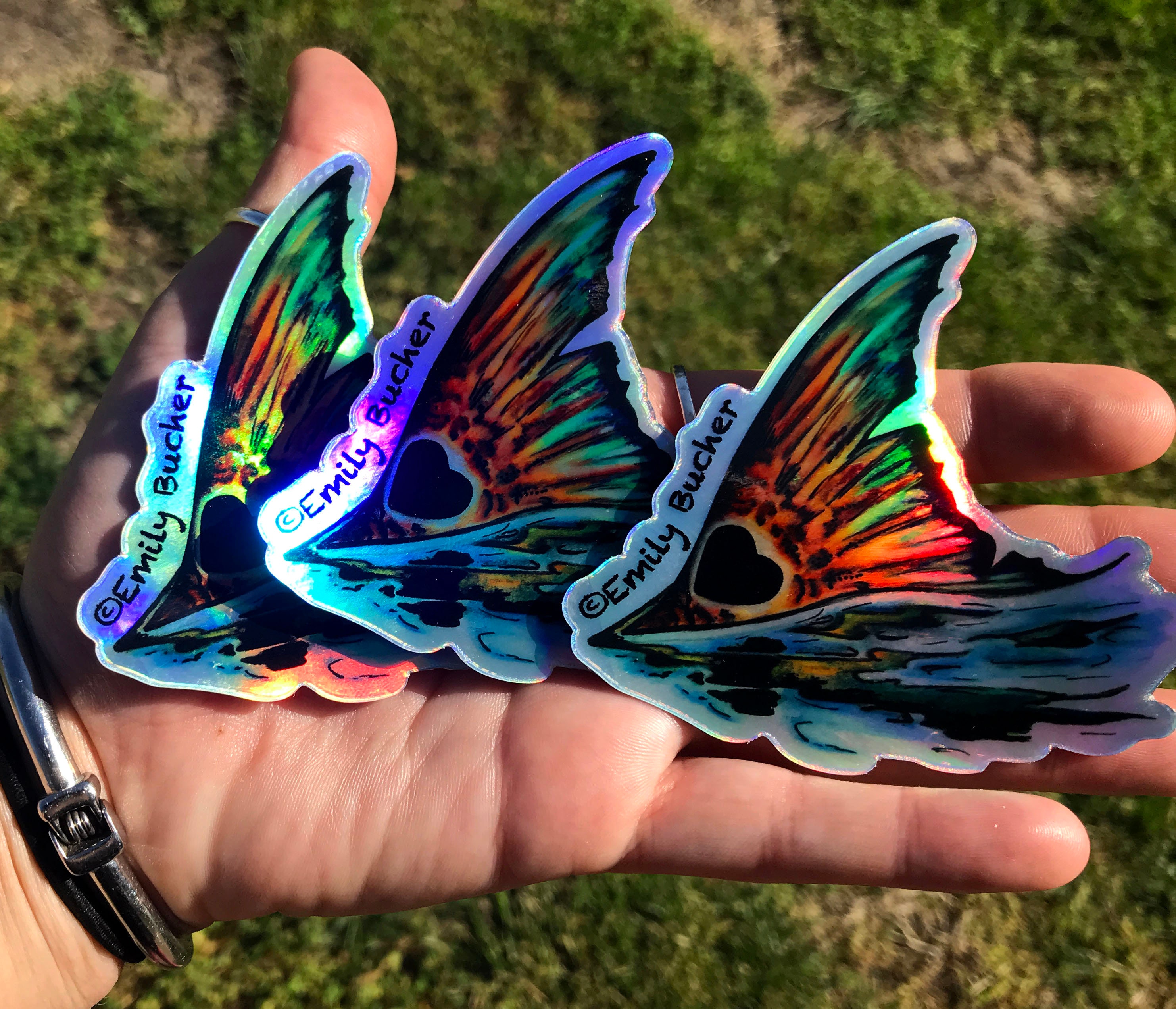 I HEART Redfish Vinyl Holographic Decal Sticker Emily Bucher - Etsy