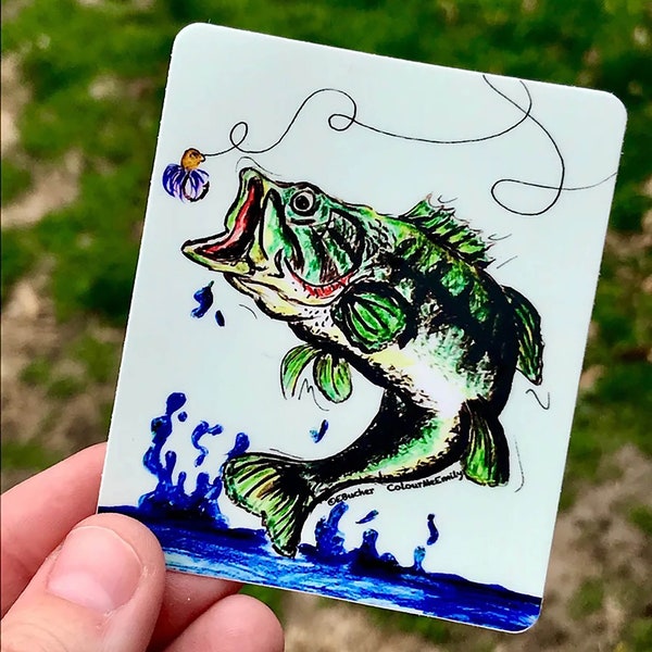 Bass Fishing Decal - Etsy