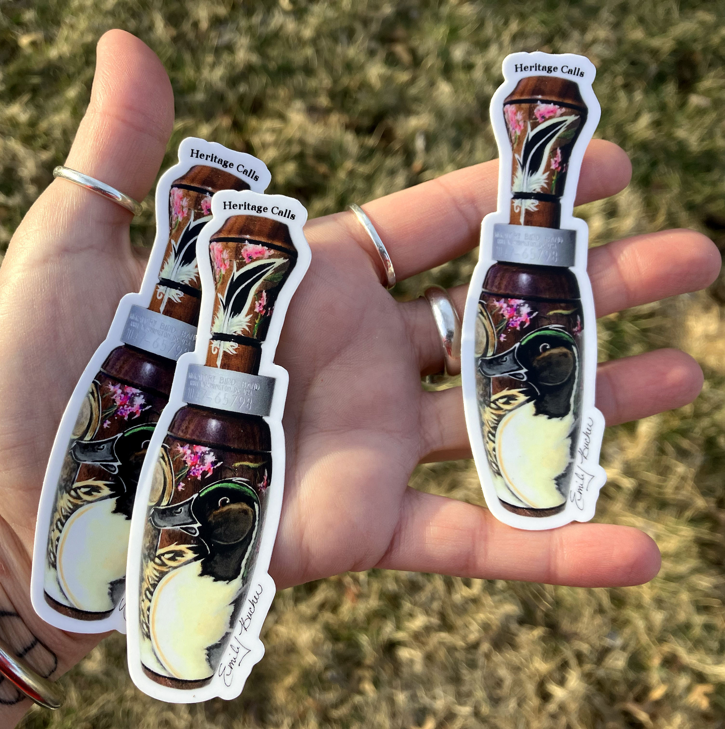 Pintail Duck Call Vinyl Sticker Decal | Standing Pintail Profile With ...