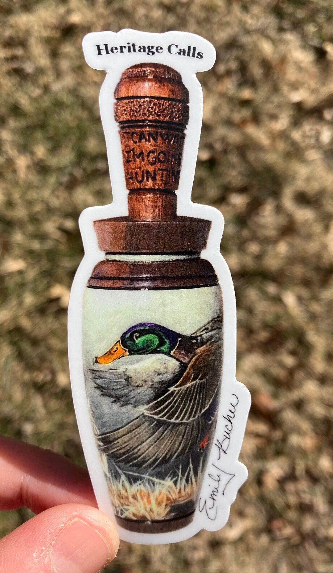 Mallard Duck Call Decal Sticker: Emily Bucher - Etsy