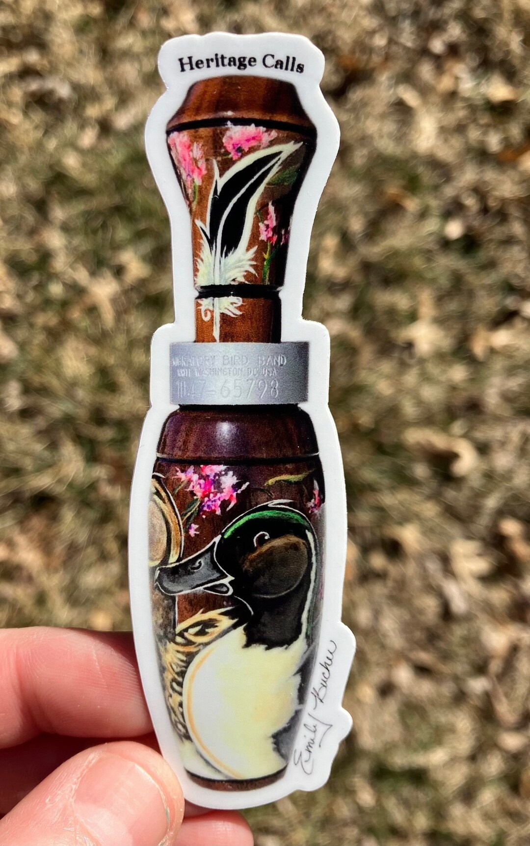 Pintail Duck Call Vinyl Sticker Decal | Standing Pintail Profile With ...