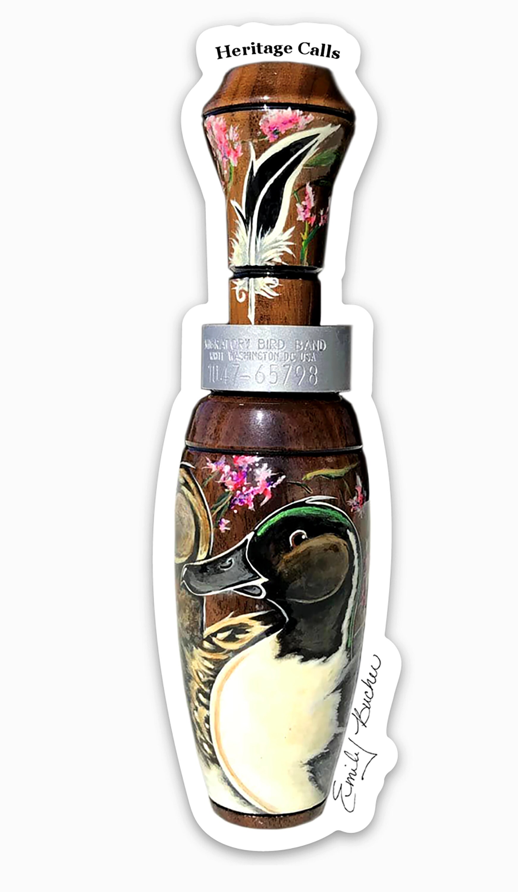 Pintail Duck Call Vinyl Sticker Decal | Standing Pintail Profile With ...