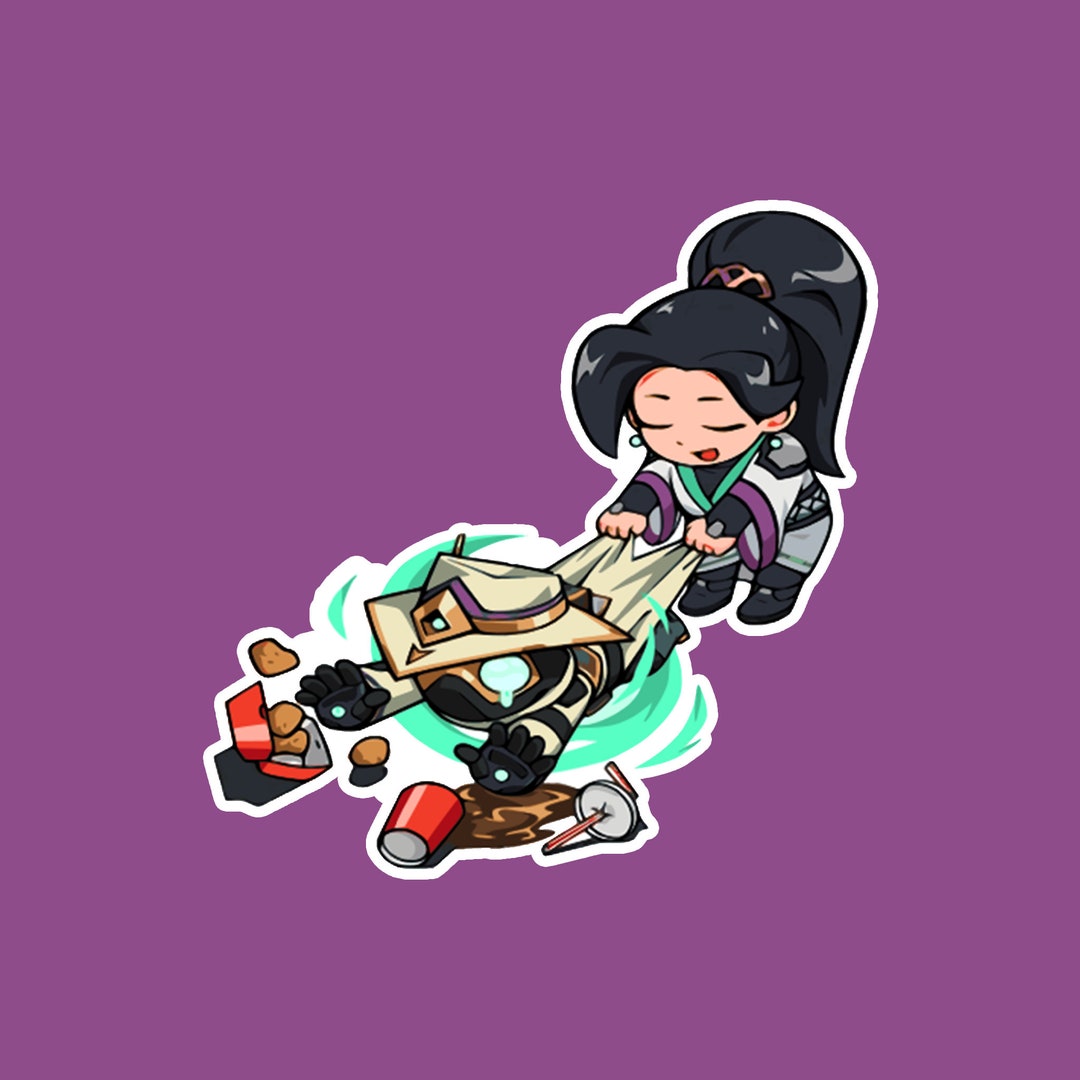 Sage/cypher One Last Bite Valorant Spray Waterproof Sticker - Etsy