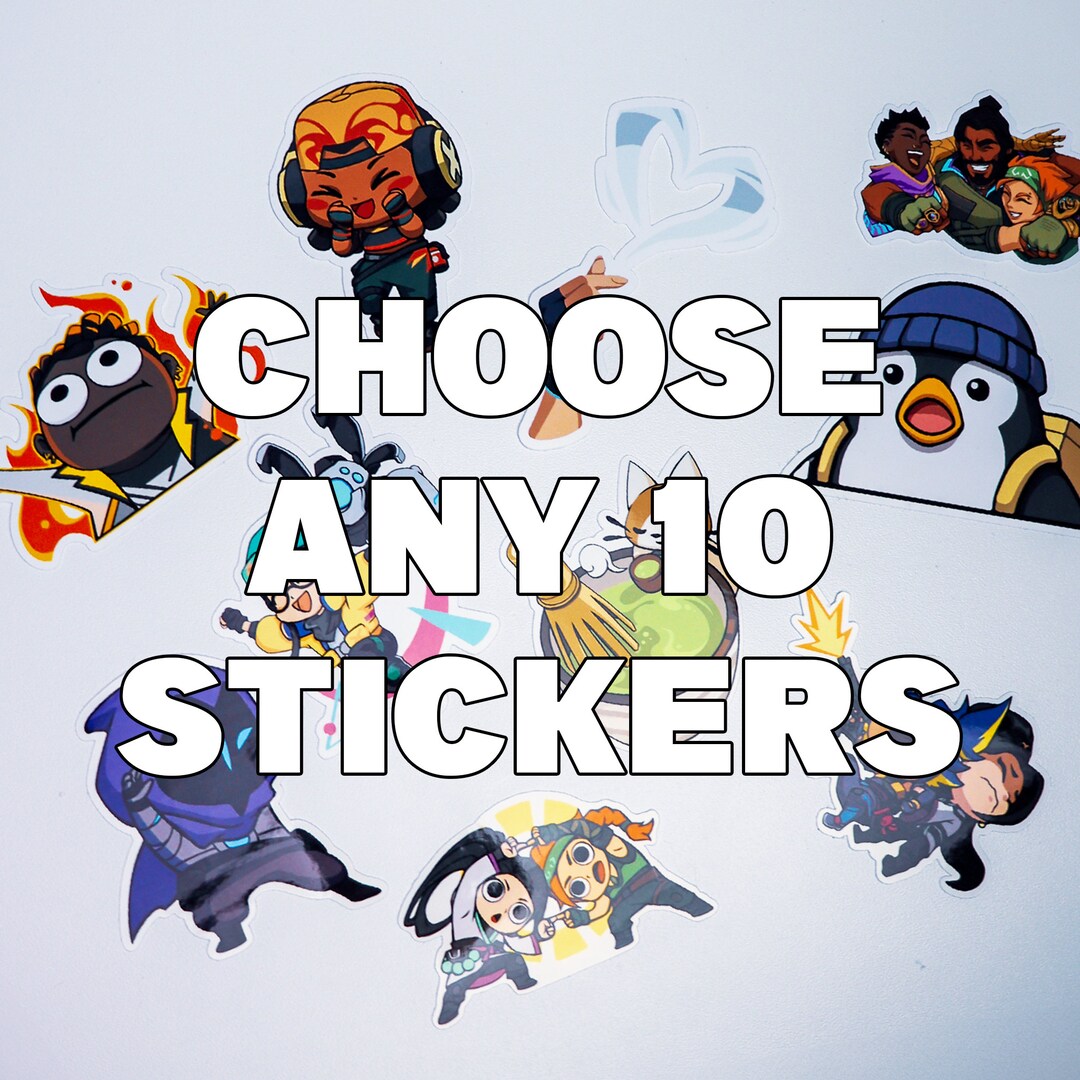 Choose Any 10 Stickers Valorant Waterproof Custom Stickers/decals - Etsy