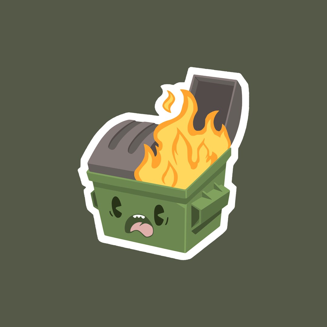 Dumpster Fire Valorant Spray Waterproof Sticker - Etsy