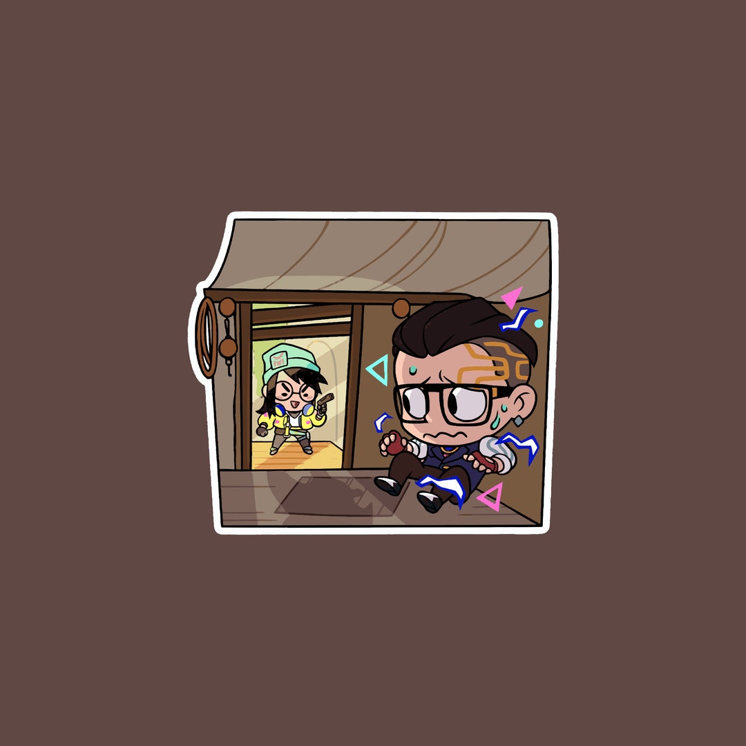 Killjoy/chamber Caught One Valorant Spray Waterproof Sticker - Etsy