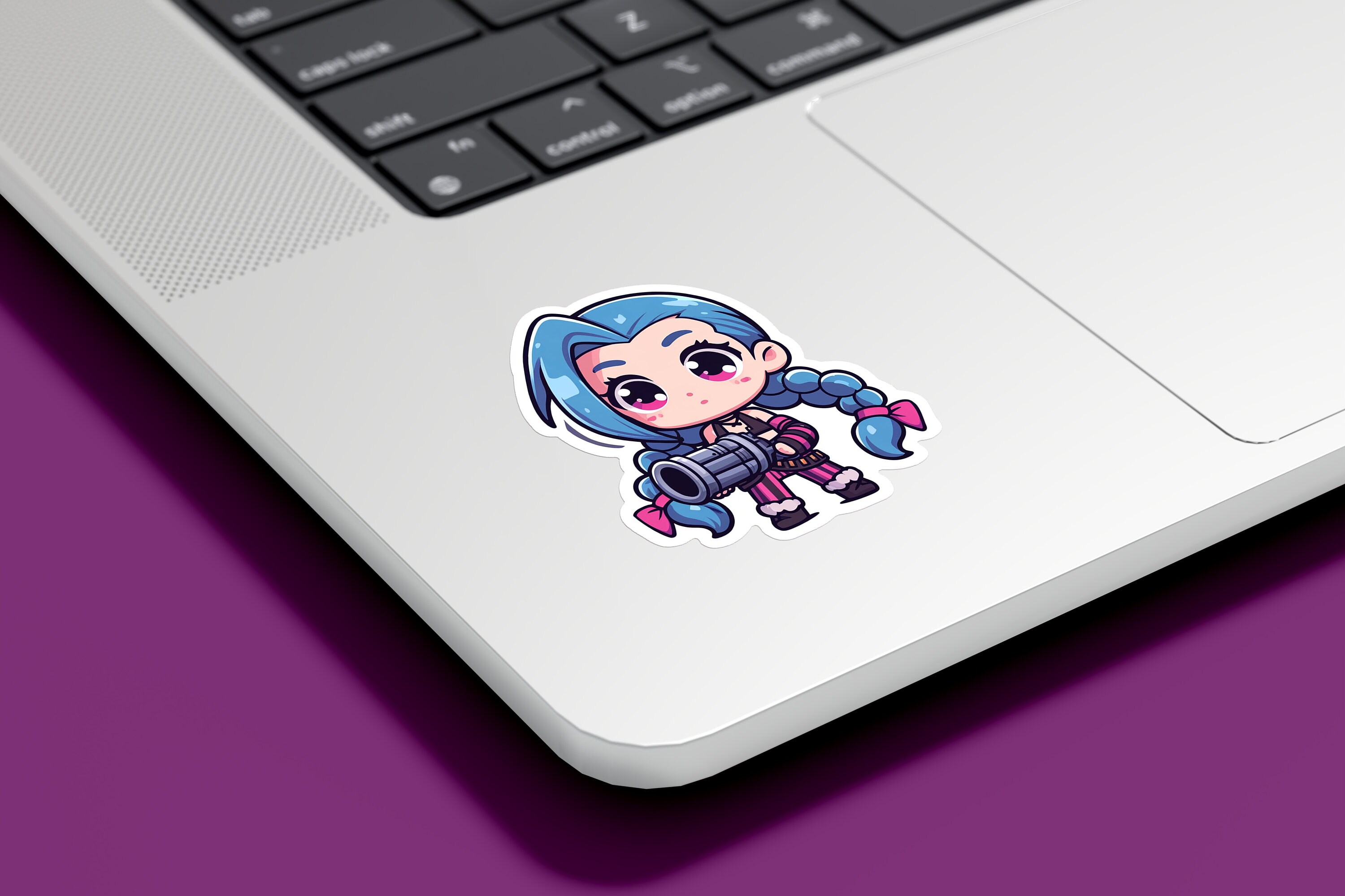 Cute Chibi-style Jinx League of Legends Sticker, Waterproof Sticker ...