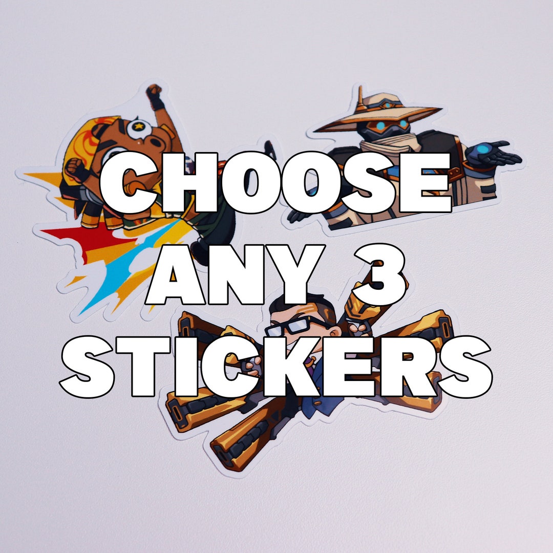 Choose Any 3 Stickers Valorant Waterproof Custom Stickers/decals - Etsy