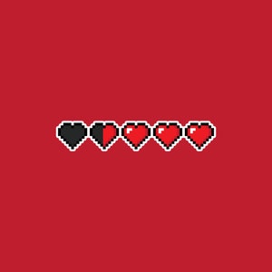 Pixel Health Bar Sticker, Video Game Sticker, Laptop Sticker, Water ...