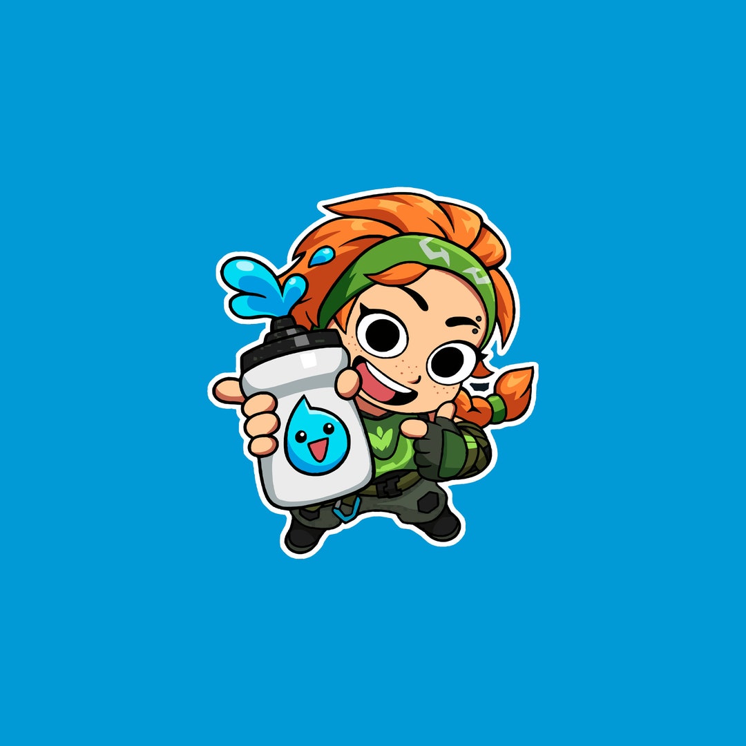Skye Drink up Valorant Spray Waterproof Sticker - Etsy