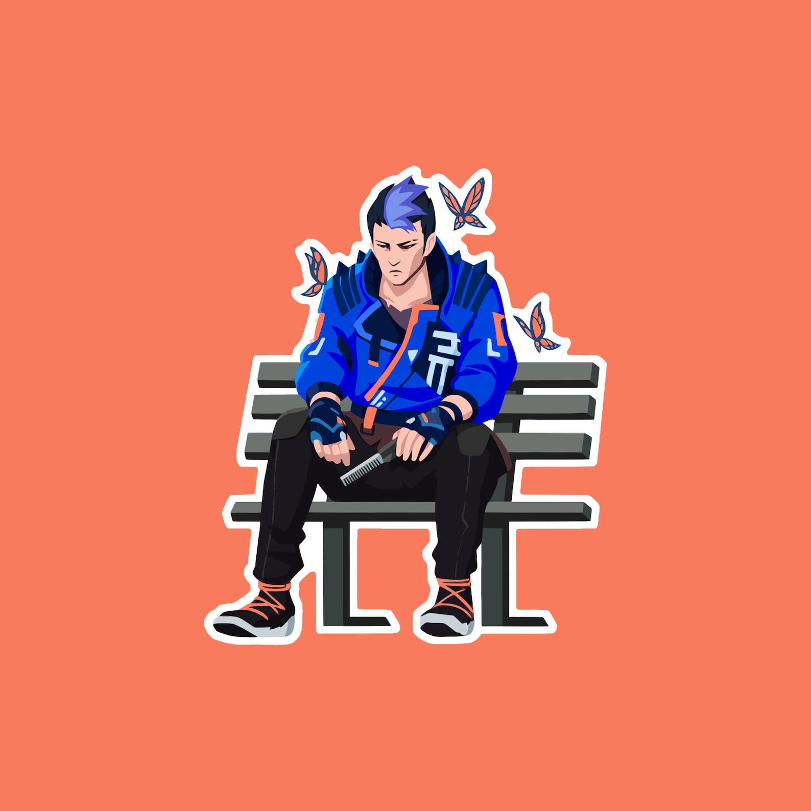 Sad Yoru Valorant Spray Waterproof Sticker - Etsy