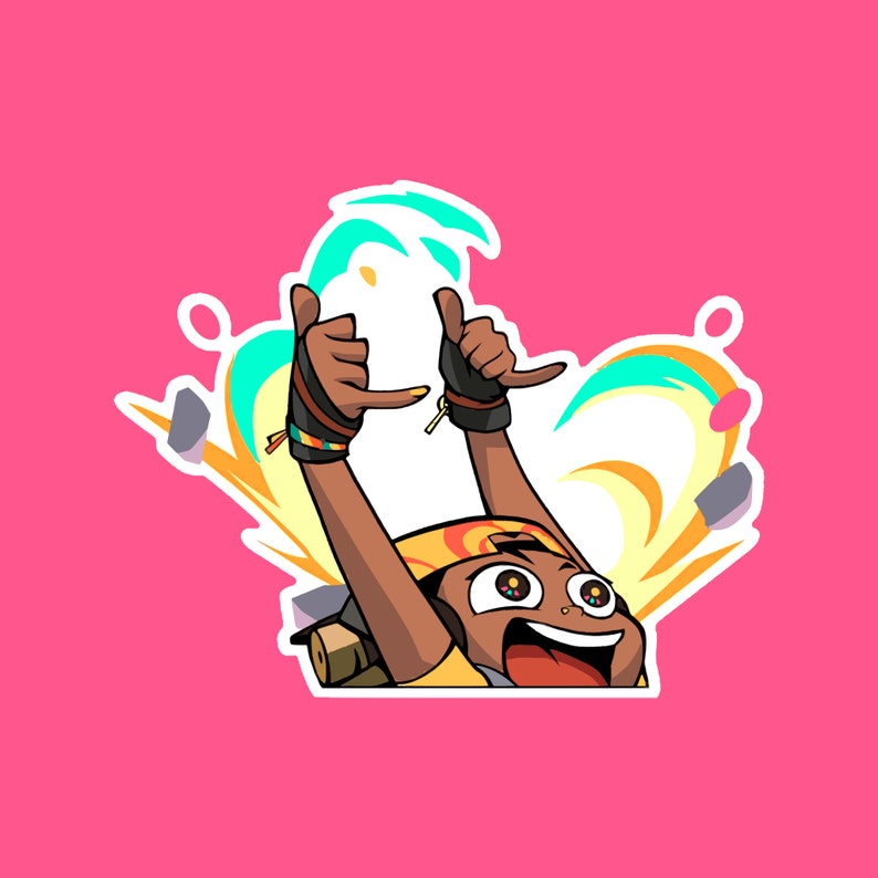 Raze Hang Loose Valorant Spray Waterproof Sticker - Etsy