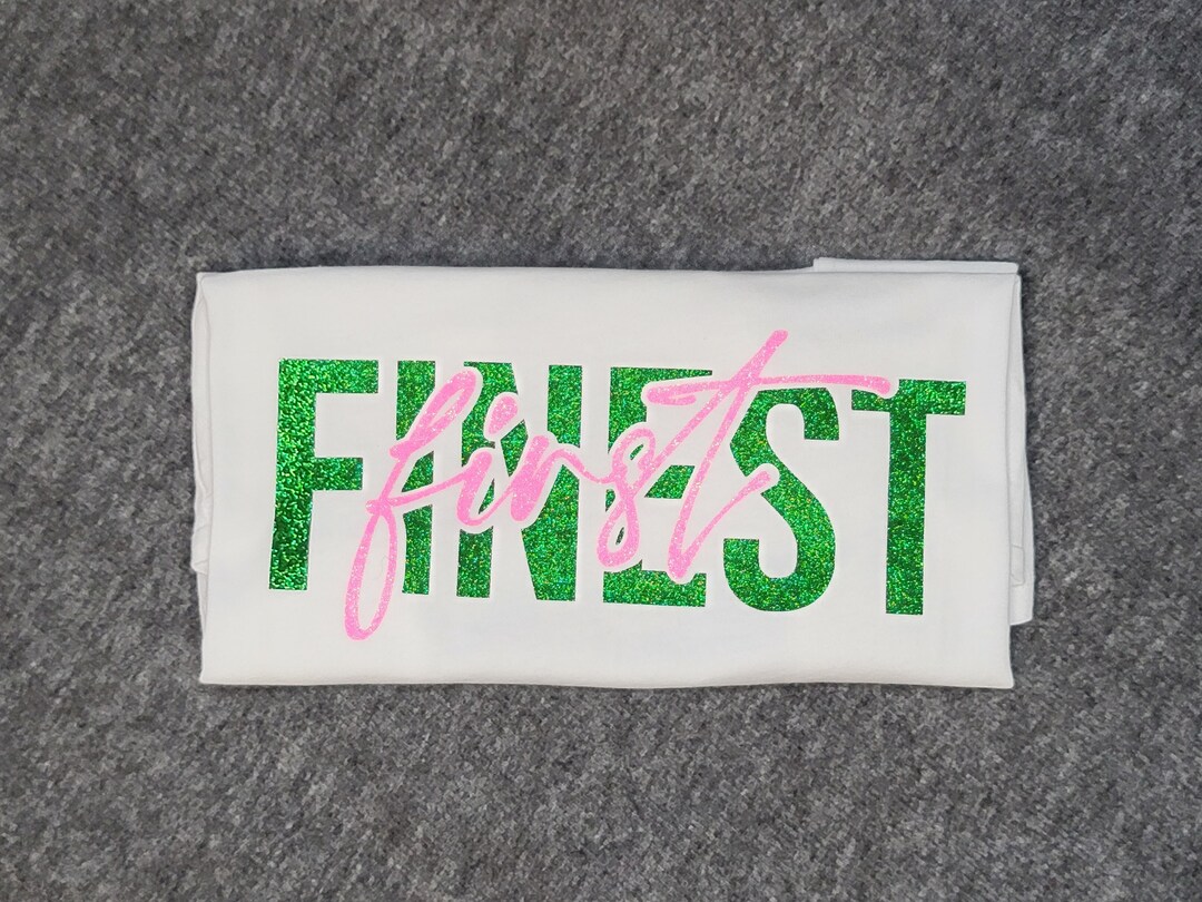 First and Finest Pink and Green Glitter Tee Shirt - Etsy