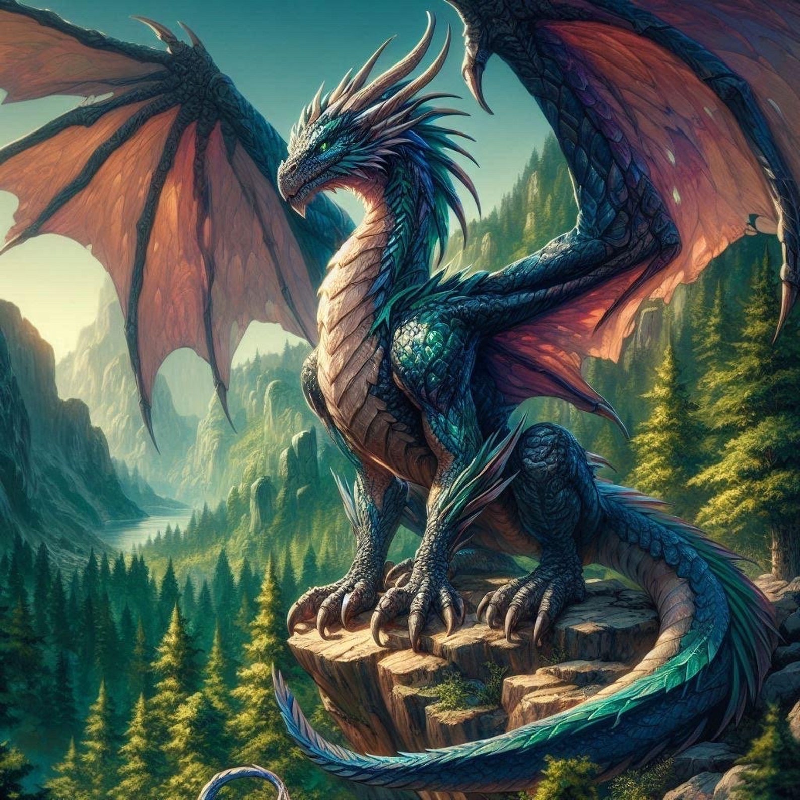 500 Year Old Mystical Wyvern. Spirit Companion. Transformative ...