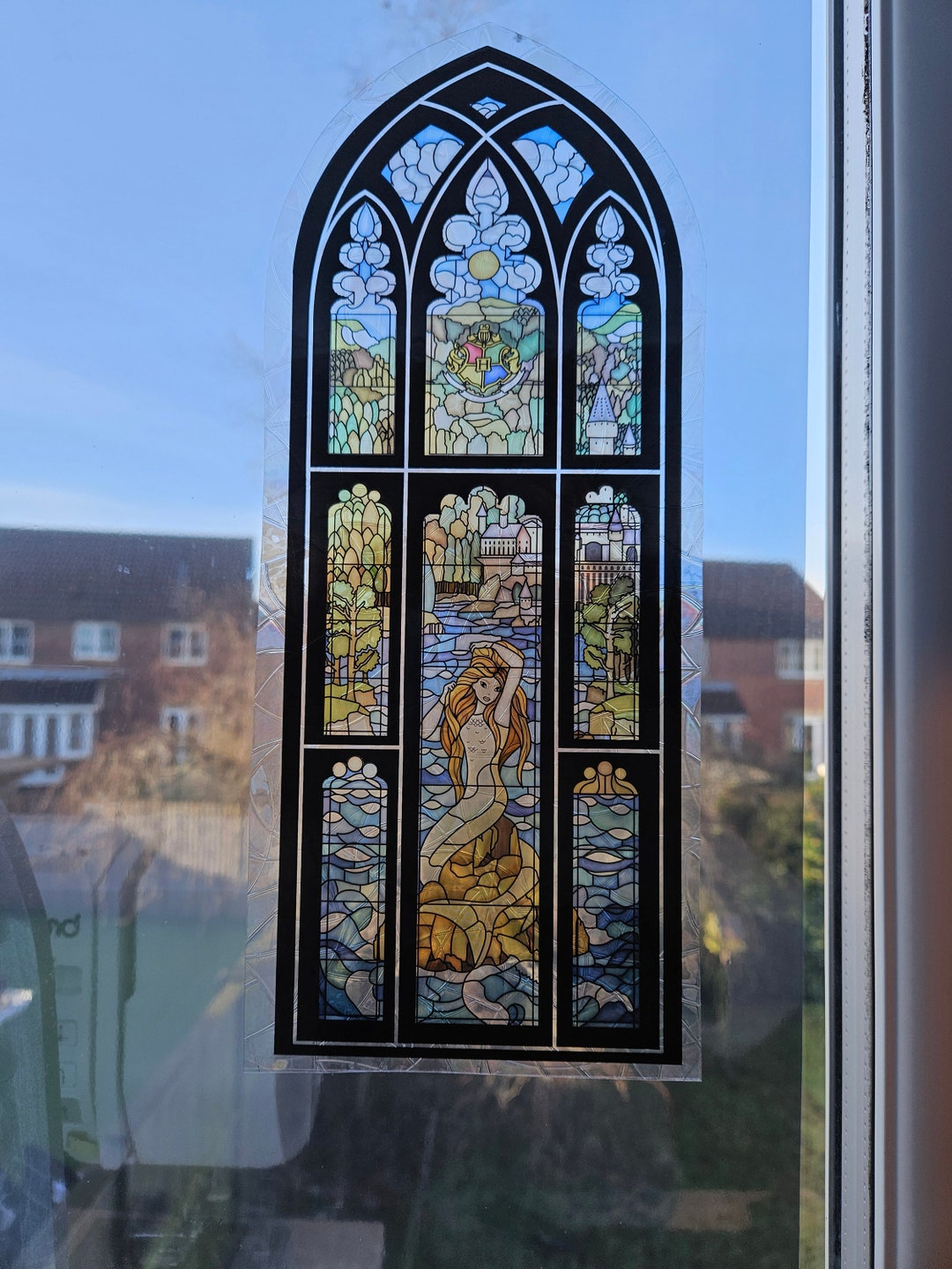 Holographic Window Cling Sun Catcher Prefects Bathroom Stained Glass ...