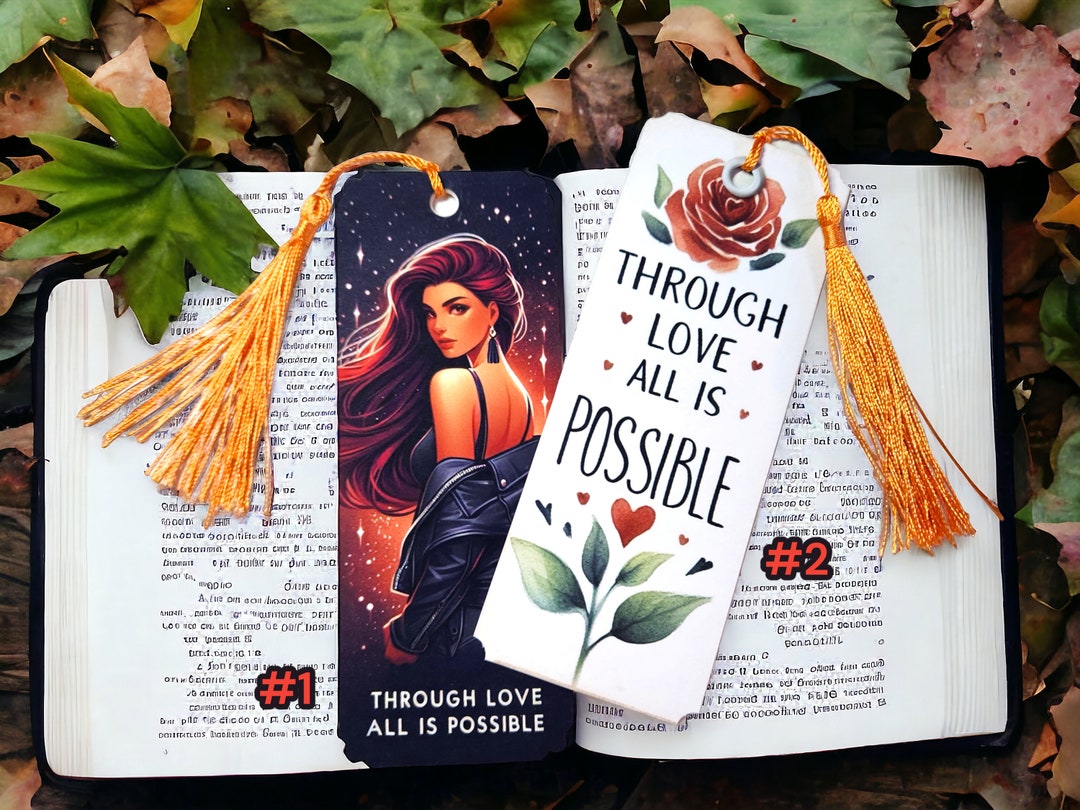 Matte Bryce Bookmarks - Through Love All is Possible - Etsy