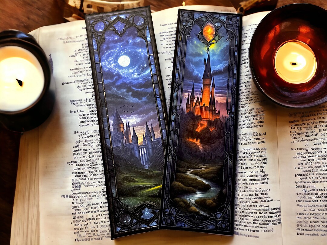 Wizard Castle Bookmarks Stained Glass Themed - Etsy