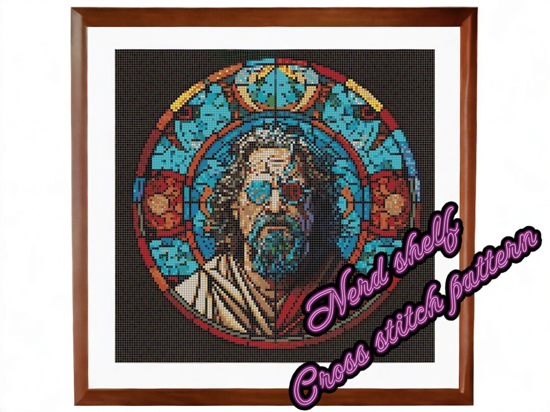 Stained Glass THE DUDE Cross Stitch Pattern - Etsy