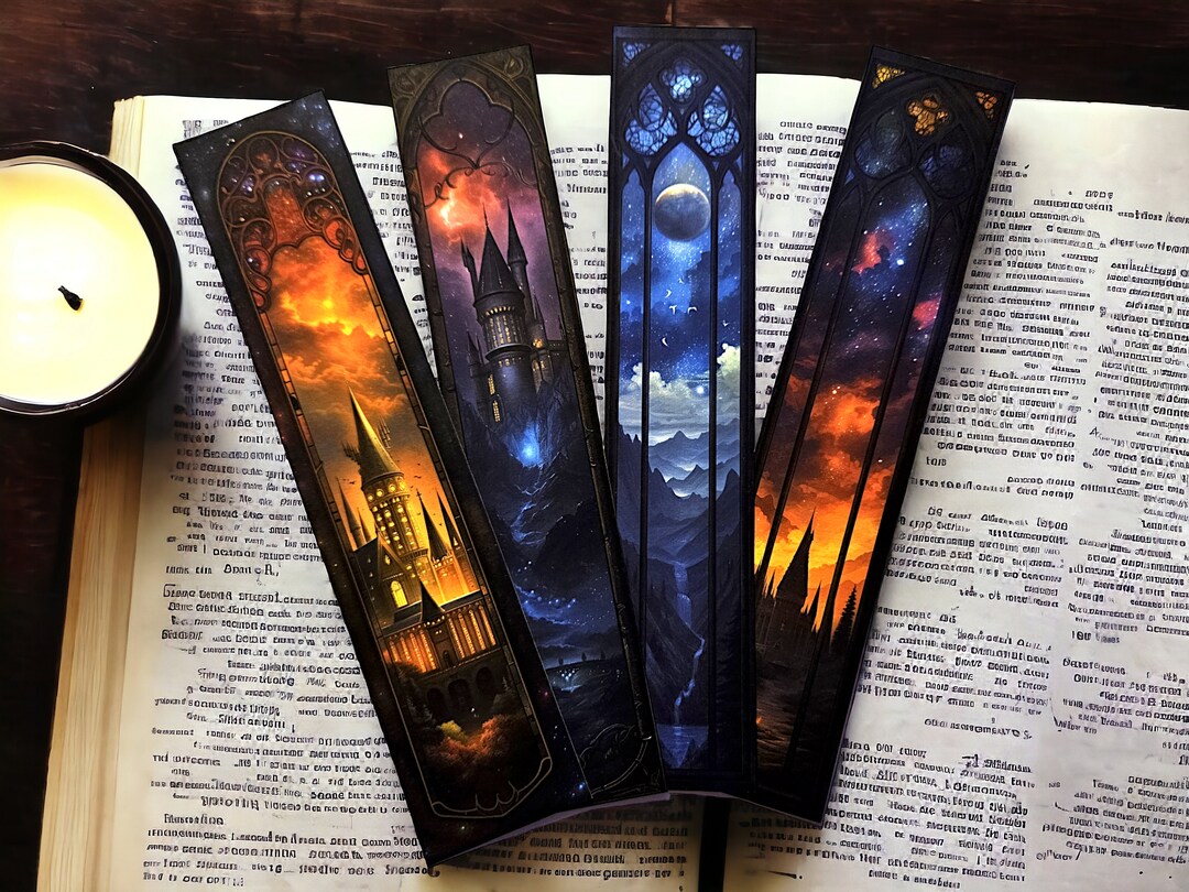 Wizard Castle Bookmarks Stained Glass Themed - Etsy