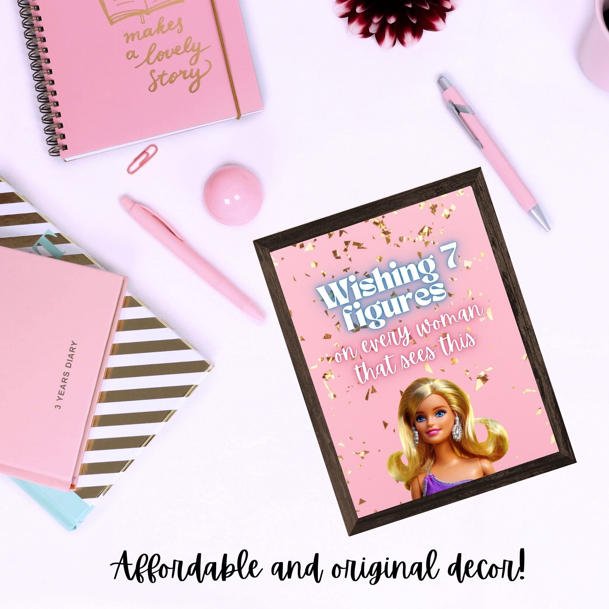 Barbie Poster, Motivational Poster, Girl Boss Wall Art Print, Barbie ...