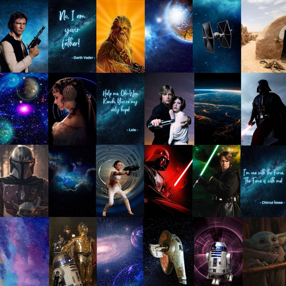 Star Wars Photo Collage Kit 50 PCS, Universe Starwars Wall Collage ...