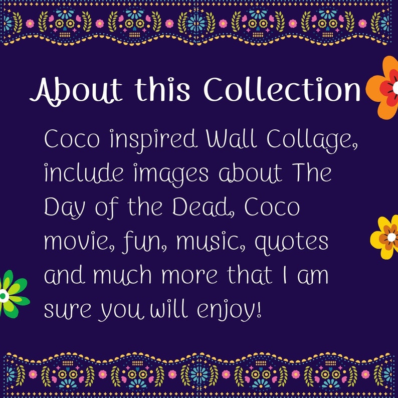 Coco Inspired Wall Collage Kit, Coco Theme Photo Collage, Coco Movie ...