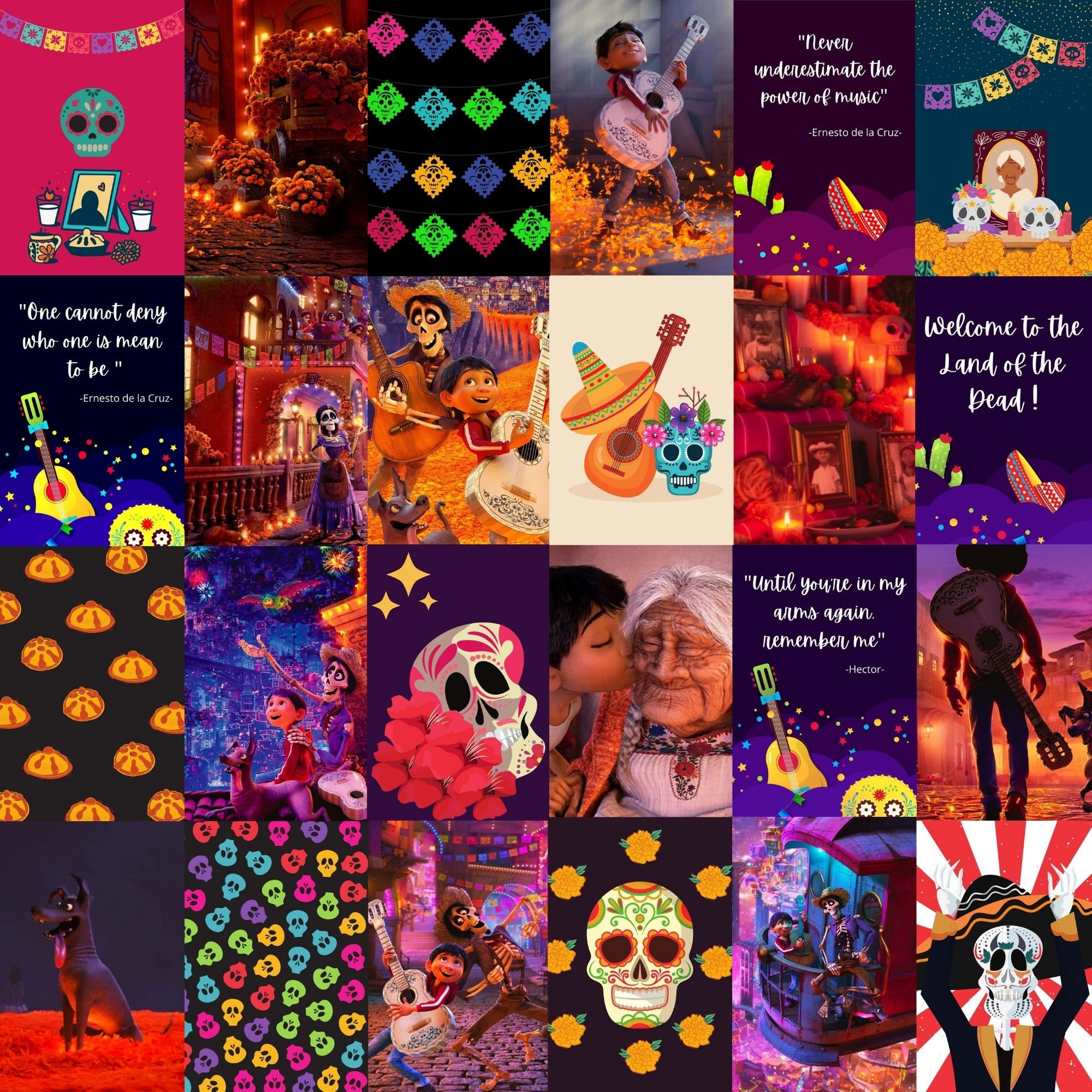 Coco Inspired Wall Collage Kit, Coco Theme Photo Collage, Coco Movie ...