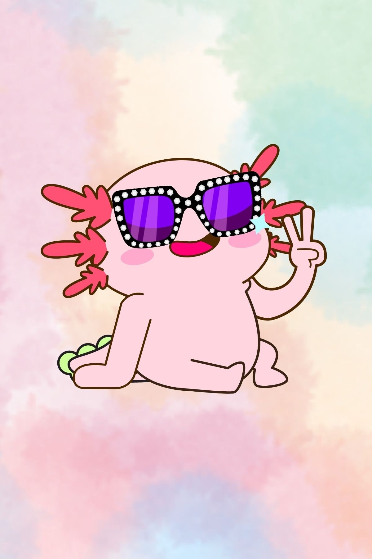 125 Pcs Cute Axolotl Wall Collage Kit, Pink Kawaii Aesthetic Collage ...