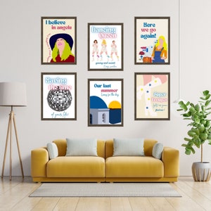 Mamma Mia Gallery Wall, Printable Set of 6, Disco Décor, Mamma Mia ...