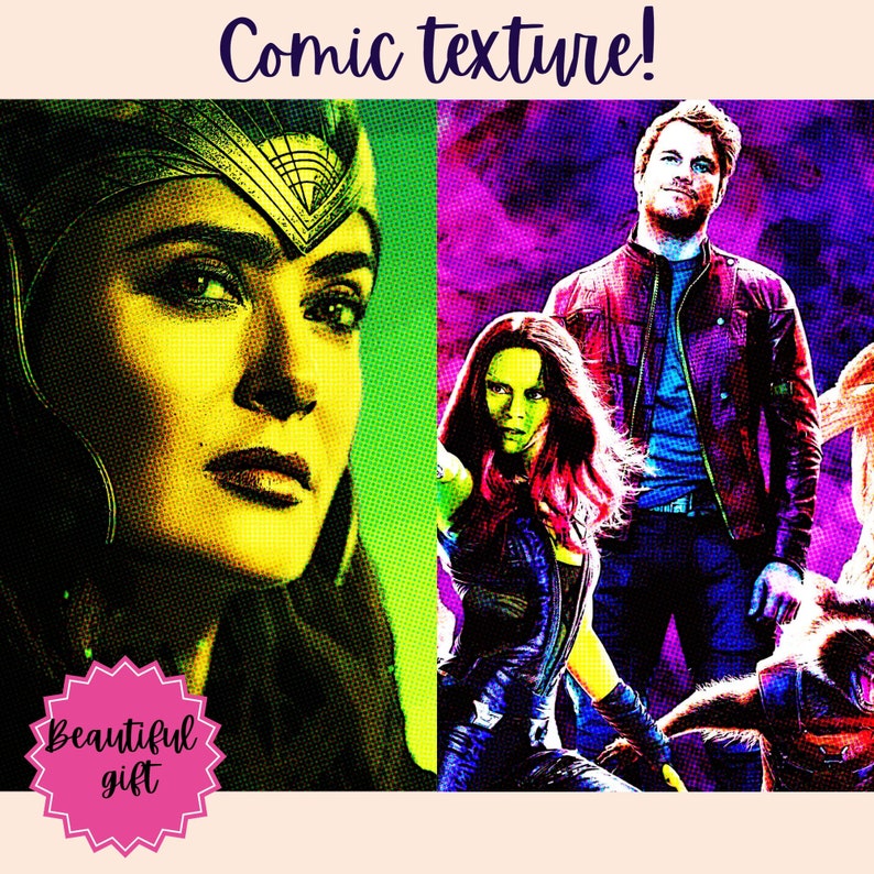 Avengers Rainbow Wall Collage Kit Comic Effect & Stickers 100 - Etsy