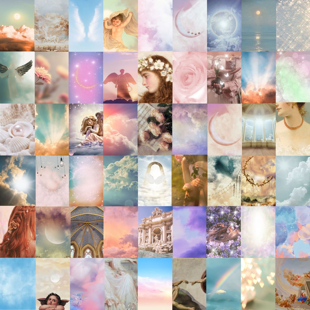 144 PCS Angelcore Aesthetic Wall Collage Kit, Angelcore Photo Collage ...