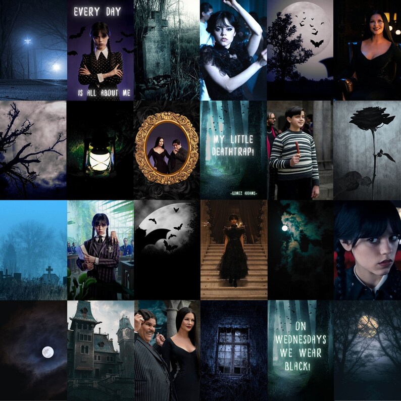 Wednesday Addams Wall Collage, Wednesday Decor Posters Wednesday Wall ...