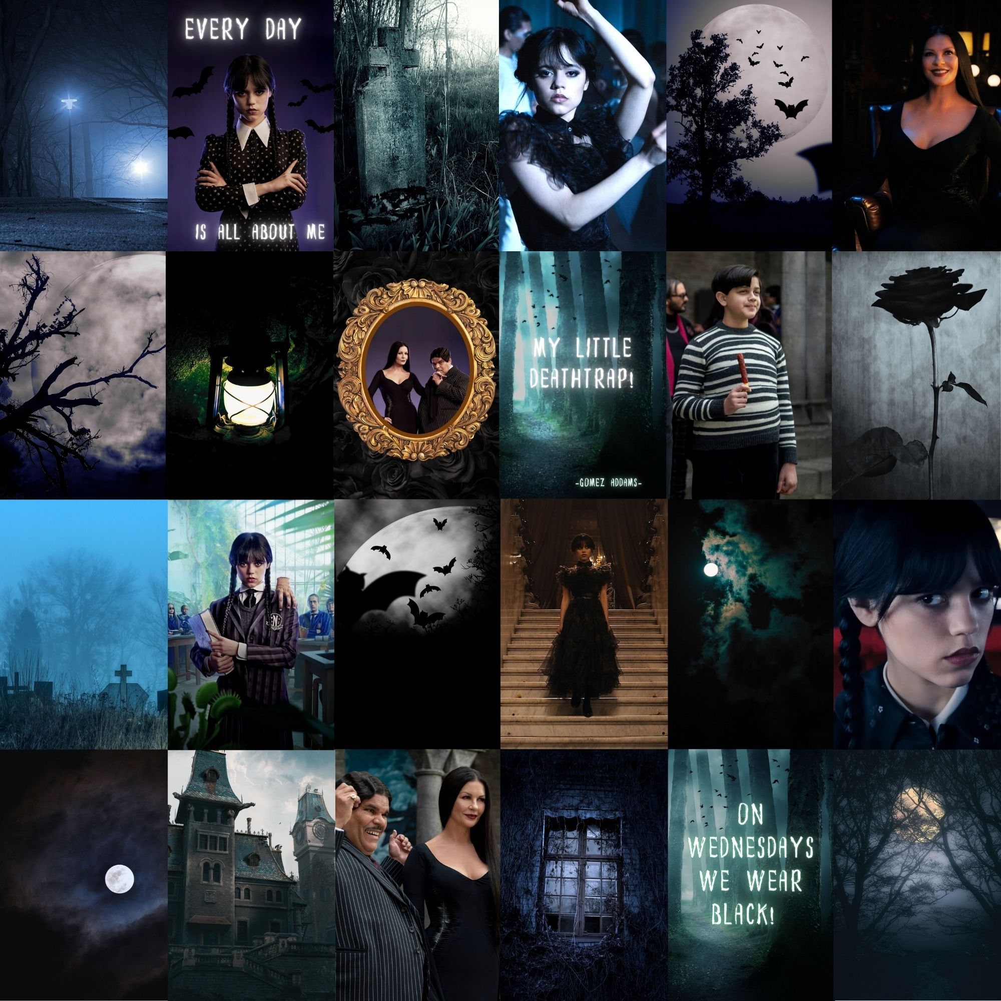 Wednesday Addams Wall Collage, Wednesday Decor Posters Wednesday Wall ...