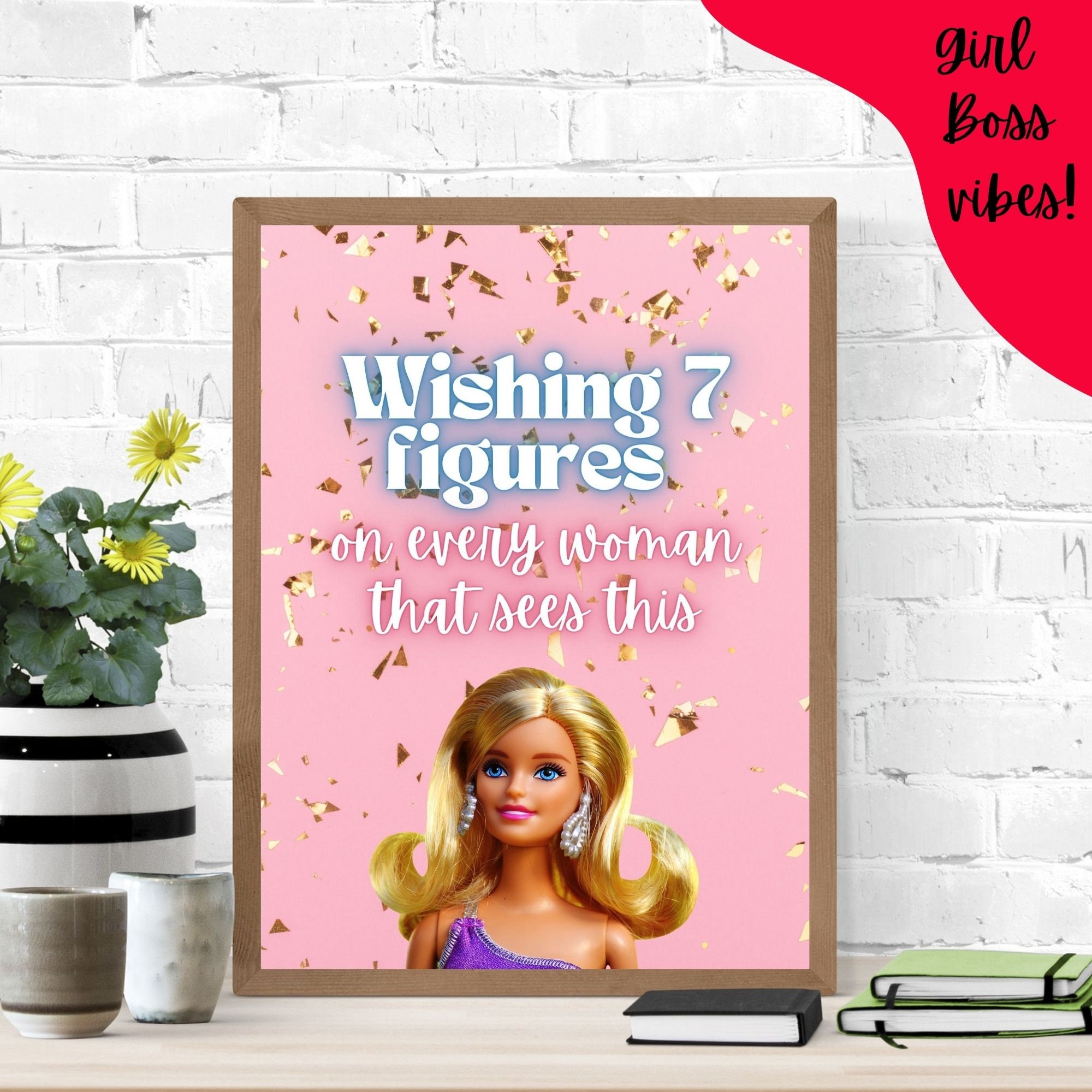 Barbie Poster, Motivational Poster, Girl Boss Wall Art Print, Barbie ...