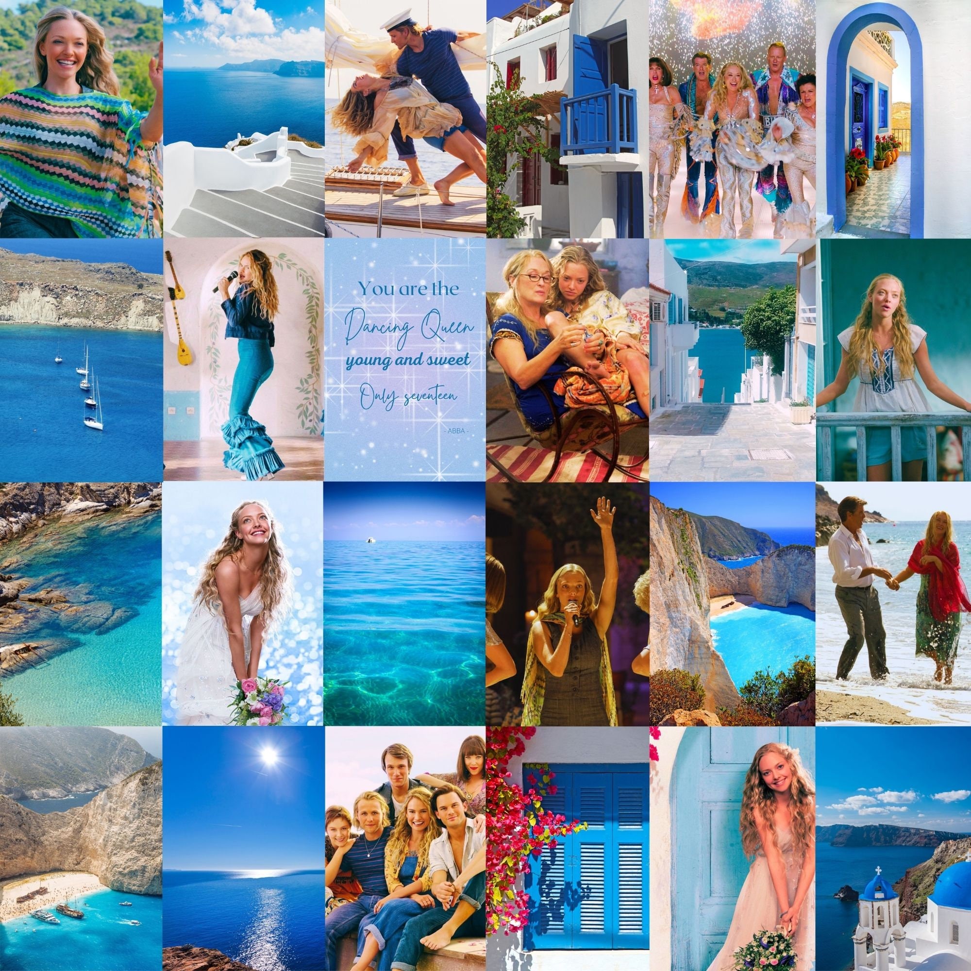 Bundle Mamma Mia Wall Collage & Mamma Mia Poster, Disco Décor, Mamma ...