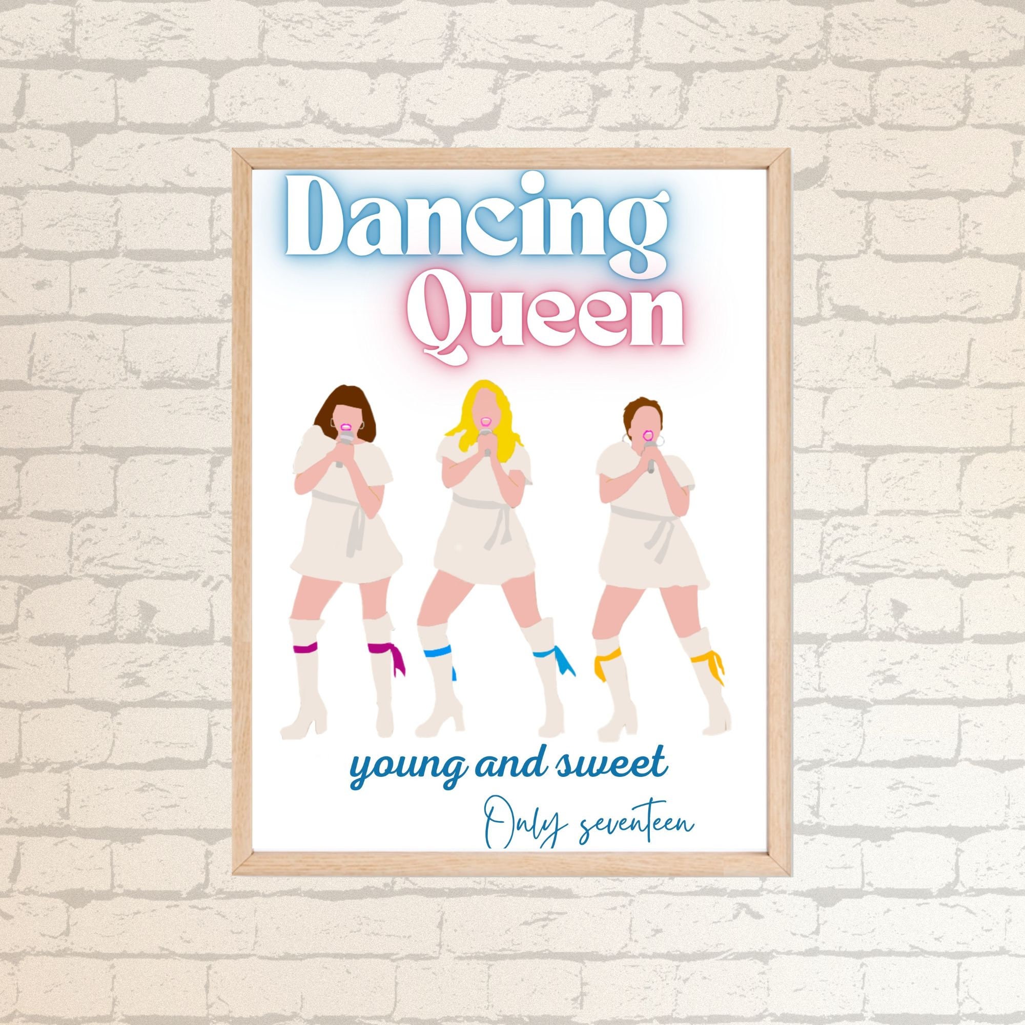 Bundle Mamma Mia Wall Collage & Mamma Mia Poster, Disco Décor, Mamma ...