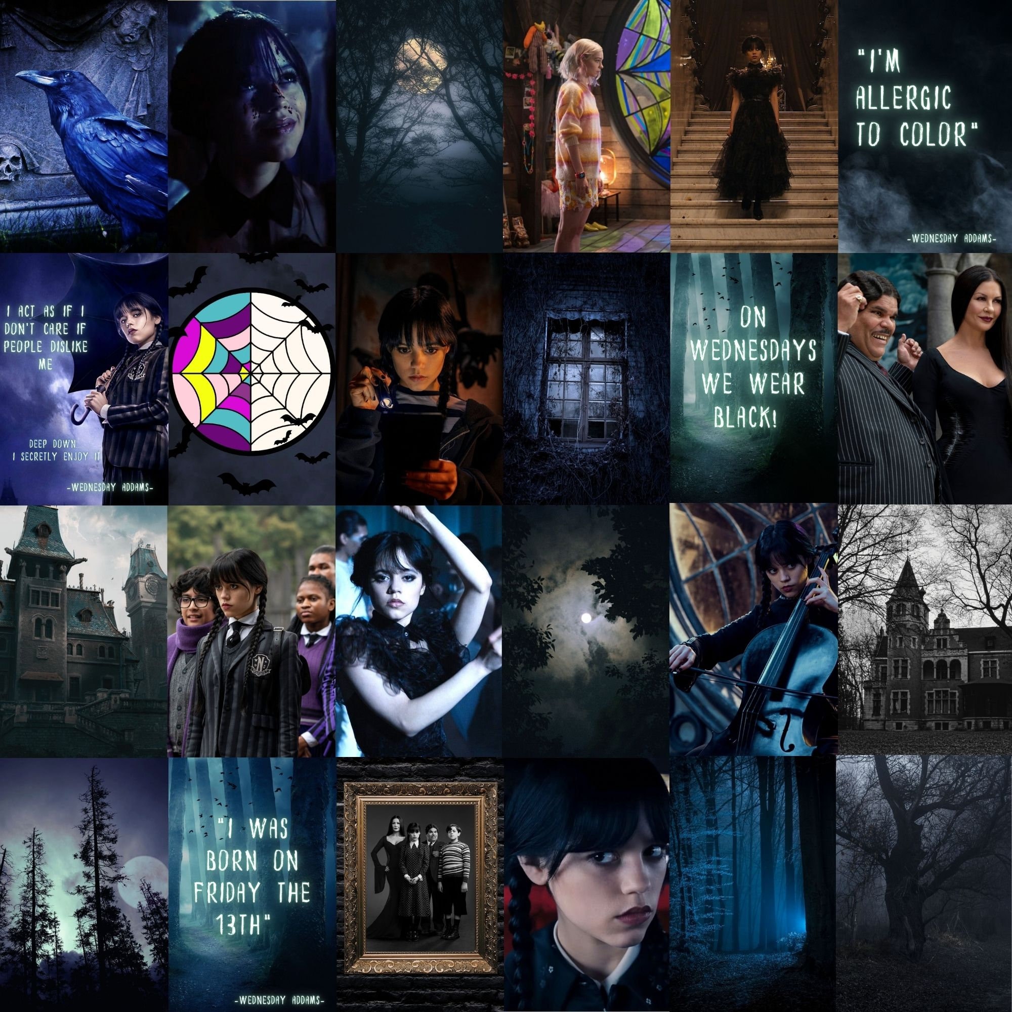 Wednesday Addams Wall Collage, Wednesday Decor Posters Wednesday Wall ...