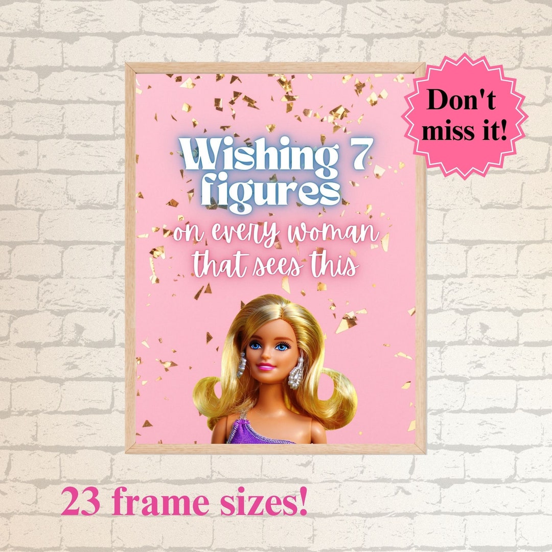 Barbie Poster, Motivational Poster, Girl Boss Wall Art Print, Barbie ...