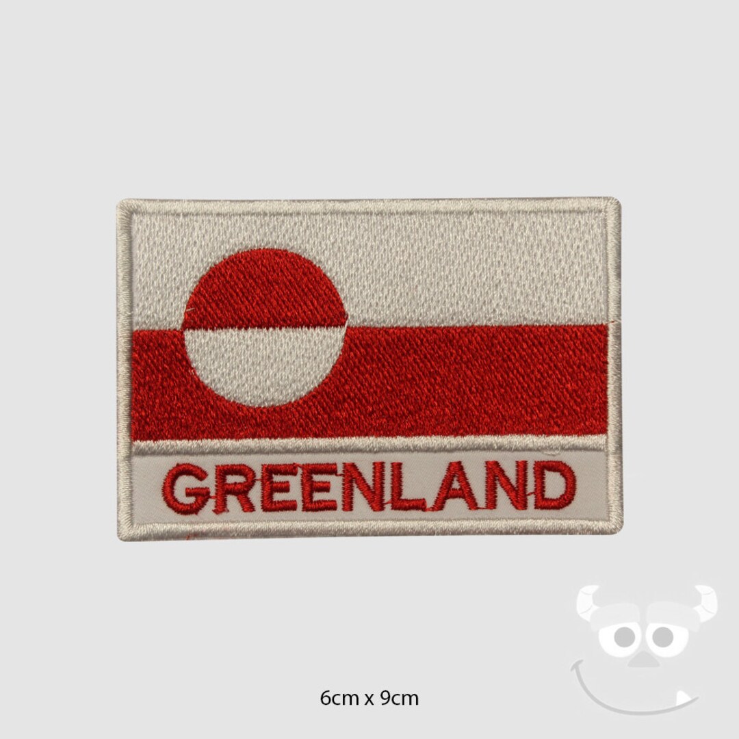 GREENLAND Flag Patch With Name Embroidered Patch Iron on Patch Sew on Patch for Clothes - Etsy