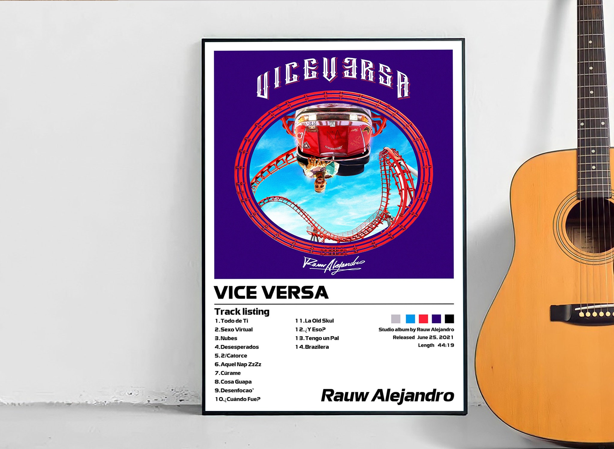 Rauw Alejandro - Vice Versa | Minimalist Album Cover Poster sold by ...