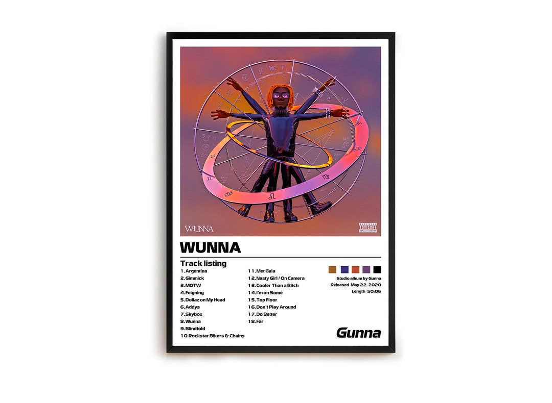 Gunna Wunna Minimalist Album Cover Poster Music Print Etsy