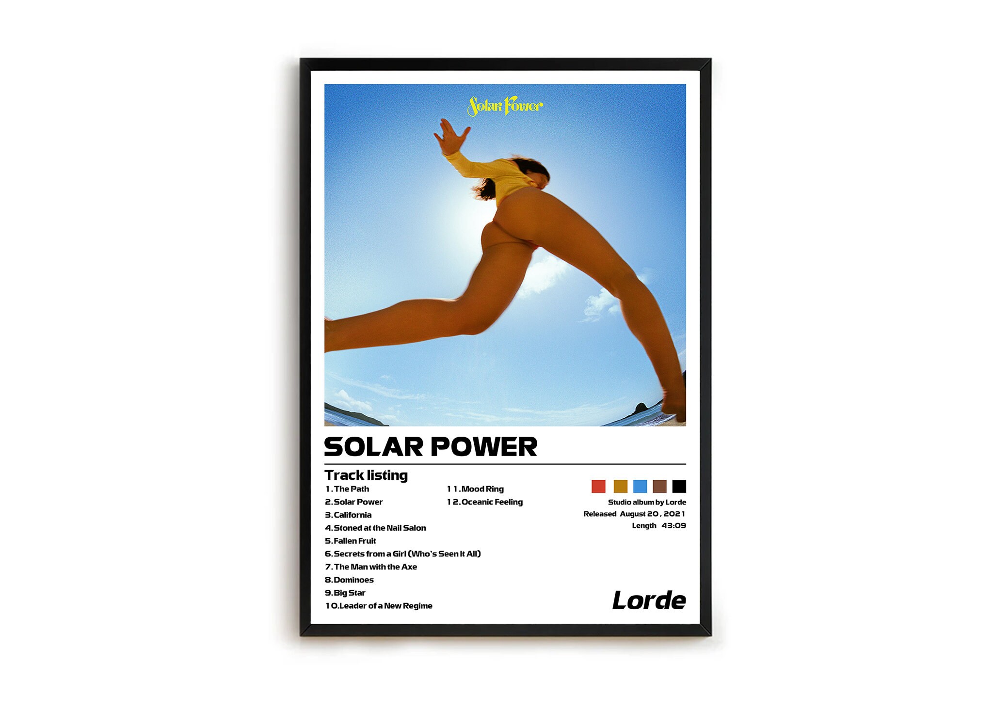 Lorde Solar Power Minimalist Album Cover Poster Designed Sold By