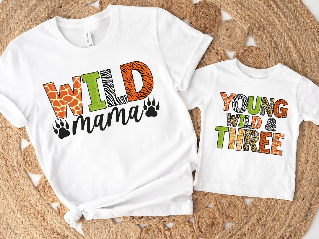 Young Wild and Three Shirt, Family Matching Shirts, 3rd Birthday Kids Shirt, Birthday Party ...