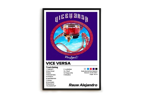 Rauw Alejandro Viceversa / Póster de portada de álbum - Etsy México