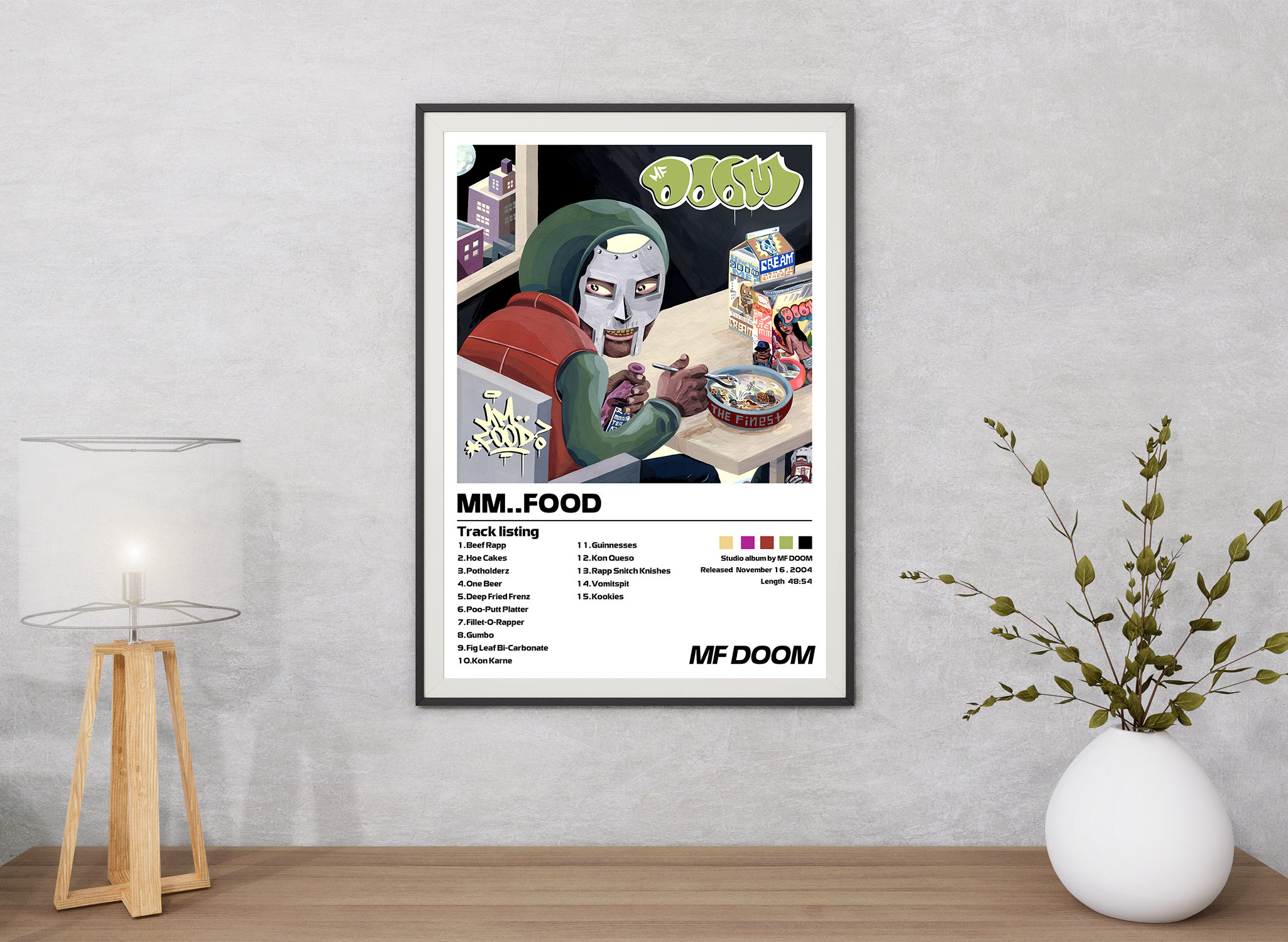 MF DOOM Mm..food Minimalist Album Cover Poster Music - Etsy