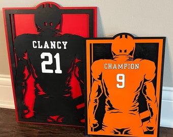 Football Player Sign Custom - Etsy