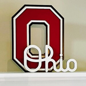 Ohio State University Layered Block O Ohio Script - Etsy