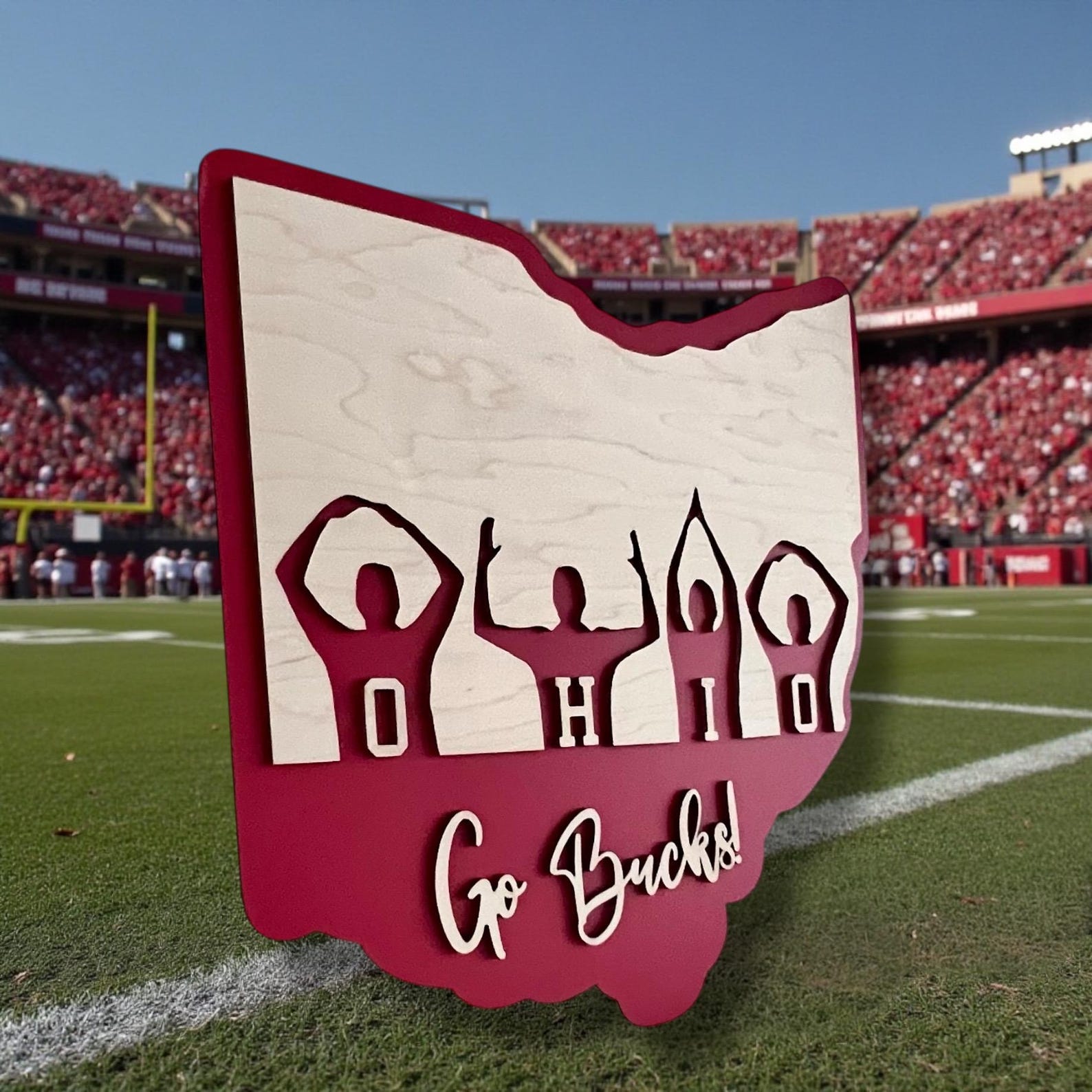 Ohio State University Go Bucks Layered Sign - Etsy